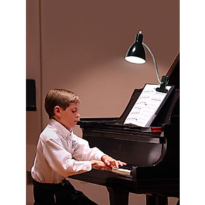 Desk lamp Eye-Caring Table Lamps, 360°Rotation Gooseneck Clip on Lamp Reading Light Portable Reading Book Light, Clamp Light, Study Desk Lamps for Bedroom and Office Home Lighting (Black)