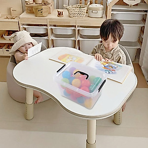 Tstorage 12 Quart Plastic Storage Bin with Lid, Clear Latch Box, 6 Packs