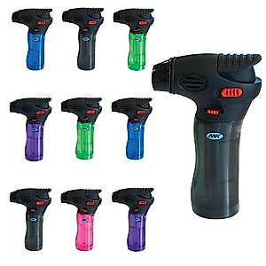 Torch Lighter, Butane Torch Lighter, Cooking Torch, Creme Brulee Torch, BBQ, Blow Torch, Mini Torch, Camp Fire, Refillable, Wind Proof, Pre-Filled and Refillable. (10 Pack)