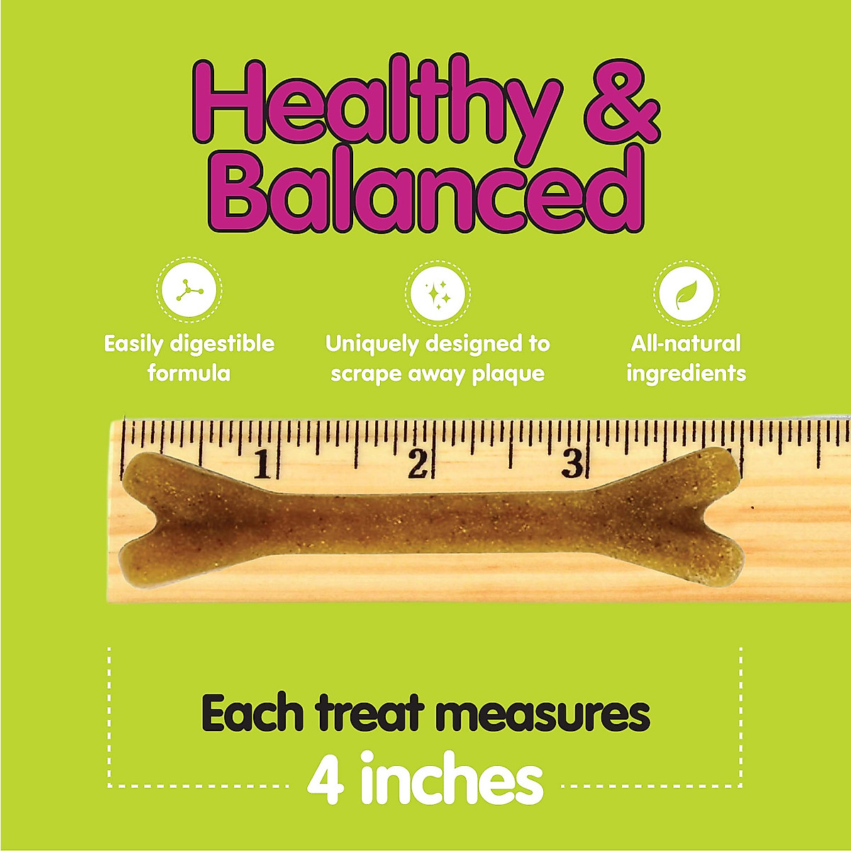 Fido Belly Bones for Dogs, 8 Yogurt Flavor Medium Dog Dental Treats (Made in USA) - 8 Count Dog Treats for Medium Dogs - Plaque and Tartar Control for Fresh Breath, Digestive Health Support