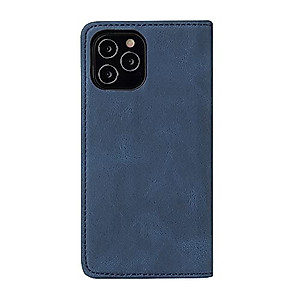 Fansipro Wallet Folio Case for Samsung Galaxy S9 Plus, Premium PU Leather Slim Fit Cover for Galaxy S9 Plus, 2 Card Slots, 1 Transparent Photo Frame Slot, Wave Line on Leather, Blue