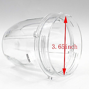 Anbige 2 Packs Replacement Parts Cup with lid, Compatible with Nutri Ninja Blenders BL480 BL482 BL642 NN102 BL682 BL450 BL2013 (2 12oz cup with lid)