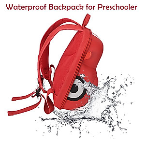 Car Toddler Backpack,Bookbags for Boy Preschool,Kids 3D Cartoon Backpack Daycare(Red)