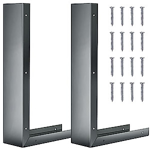 2 Pieces Stainless Steel Microwave Trim Kit Microwave Side Panel Kit for Kitchen Countertop Oven with Screws (Black)