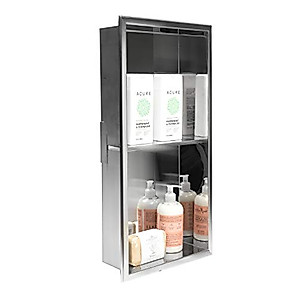 ALFI brand ABN1224-PSS Shower Niche, Polished Stainless Steel