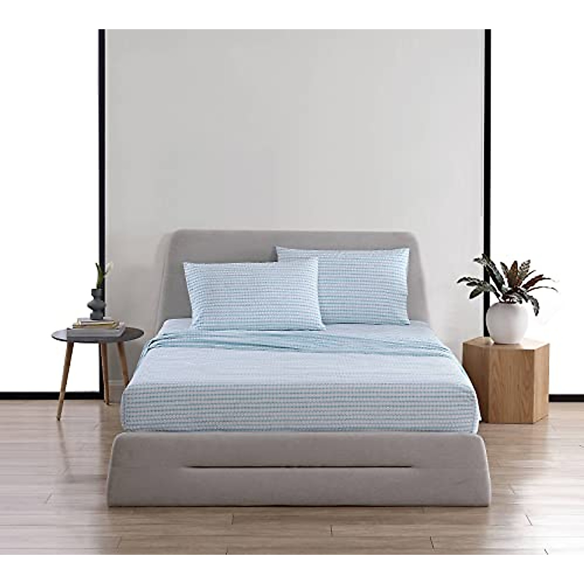 Marimekko - King Sheets, Cotton Percale Bedding Set, Crisp & Cool Home Decor (Pikku Rasymatto, King)