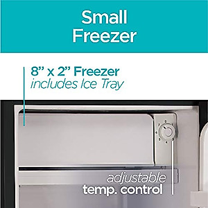 BLACK+DECKER BCRK32B Compact Refrigerator Energy Star Single Door Mini Fridge with Freezer, 3.2 Cubic Feet, Black