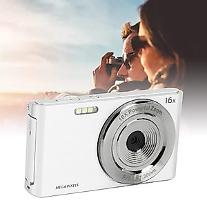 44MP Digital Camera 1080P 16X Zoom, 2.4 Inch Screen, Rechargeable, Support 128GB, Light and Portable