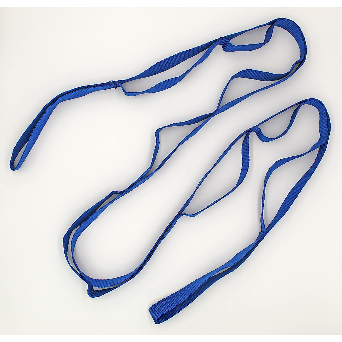 RangeMaster Flex-Ability Static Stretch Strap | | Perfect for Yoga, Pilates, and Physical Therapy | Flexibility and Range of Motion Tool | Blue