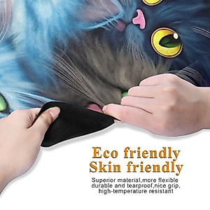 GOODOLD Cute Cats Yoga Mat, 71 x 26 Inch Non-slip Yoga Mats Folding Travel Exercise Mat Indoor Outdoor Gym Pilates with Storage Bag for Women Men