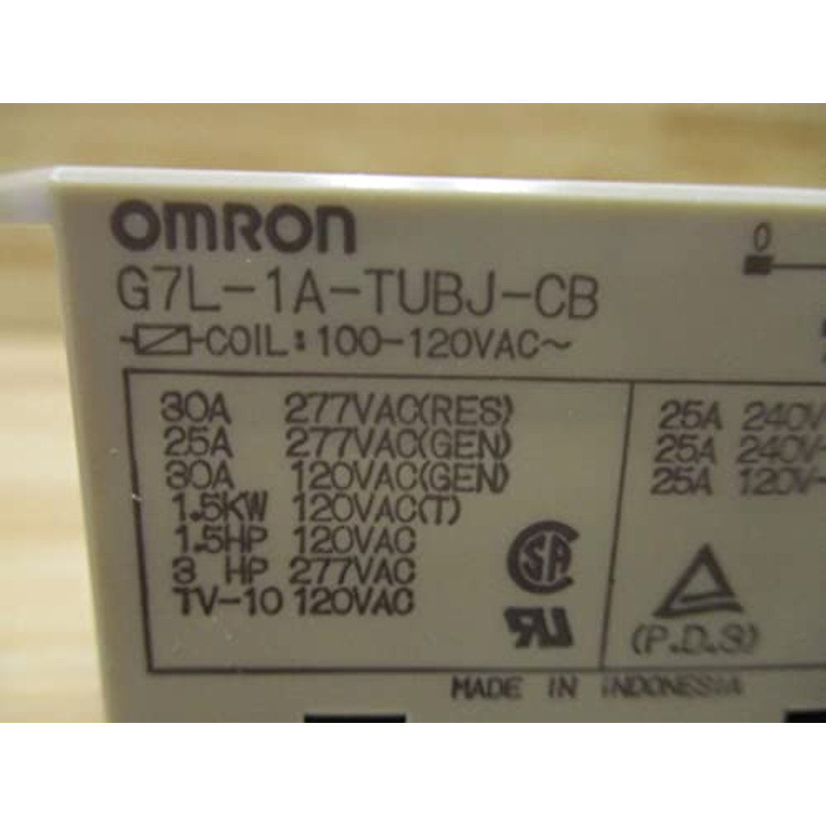 Omron G7l-1A-Tubj-Cb General Purpose Relay 250Vac 25A G7l-1A-Tubj-Cb