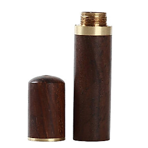 Kshcf Wooden Sewing Needles Storage Case Crafts Knitting Toothpick Holder DIY Tool Container,Ebony