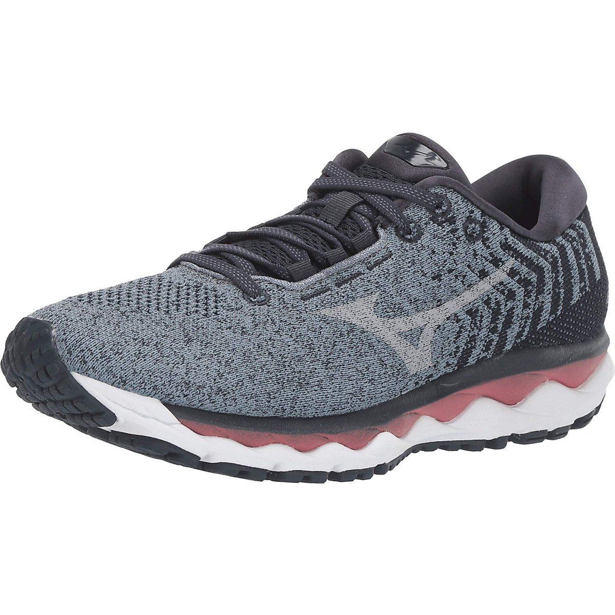 Mizuno Women's Wave Sky WAVEKNIT 3 Running Shoe, citadel-vapor blue, 11 D US