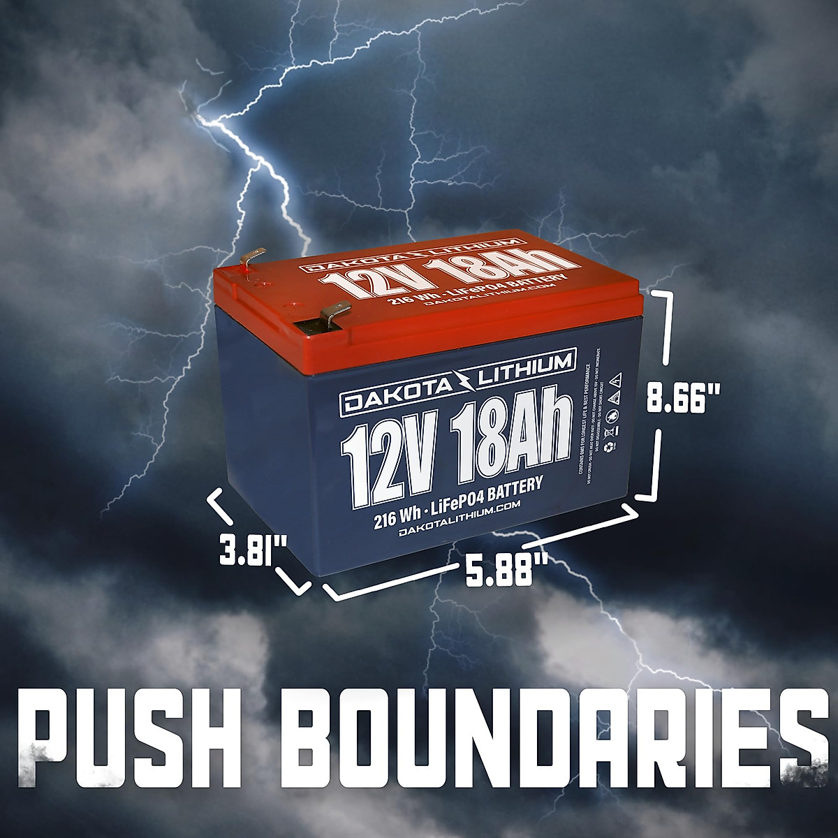 Dakota Lithium - 12V 18Ah Deep Cycle Battery - 1 Battery