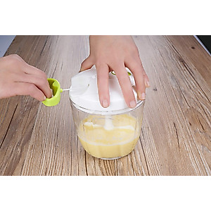 Manual Food Chopper Powerful Hand Held Chopper Mixer Processor to Chop Vegetables Fruits Nuts Onions Garlic Salad for Kitchen (3.5 cup) by Vinipiak