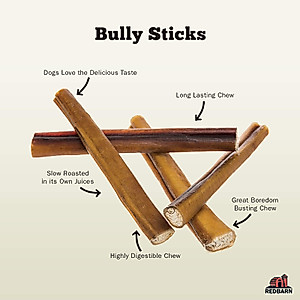 Redbarn 12" Bully Sticks for Dogs (Case of 35)