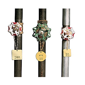 Brady Blank Valve Tags - Round Brass Tags, 1-1/2" Diameter, B-907 (Pack Of 25) - 23210