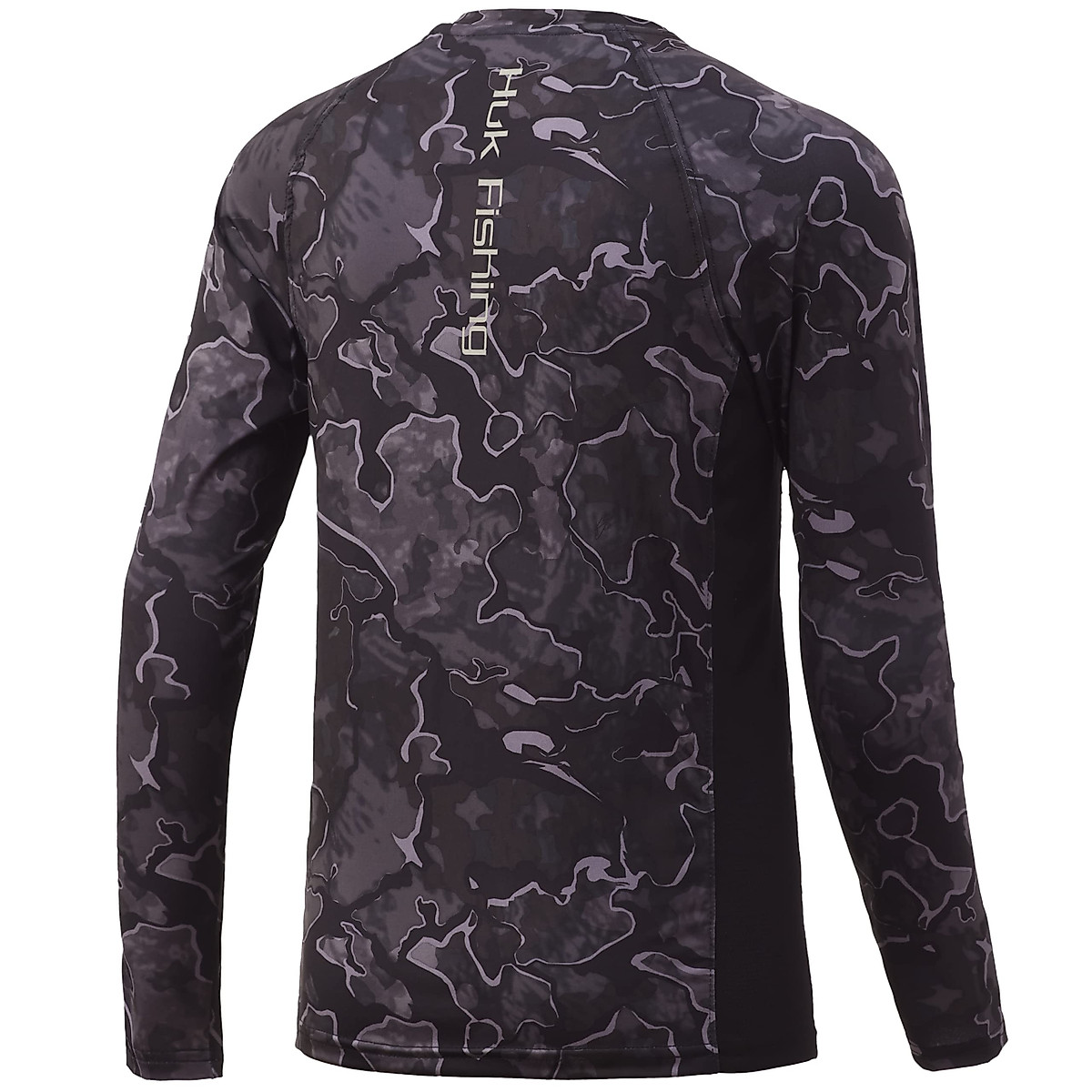 HUK Unisex-Child Pursuit Camo Kid's Long Sleeve Performance Shirt, Mossy Oak Hydro Standards, X-Large