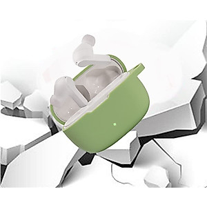 MeideYa Silicone Carrying Case Compatible with JBL Vibe Beam, Portable Scratch Shock Resistant Case Cover for JBL Vibe Beam Earbuds with Keychain (Black)