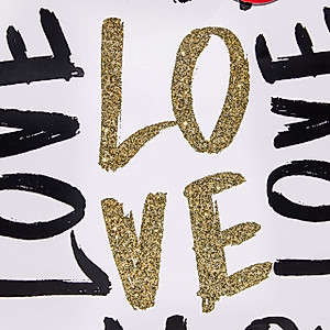 SUNCOLOR 13" Large Valentines Day Gift Bag with tissue paper (LOVE)