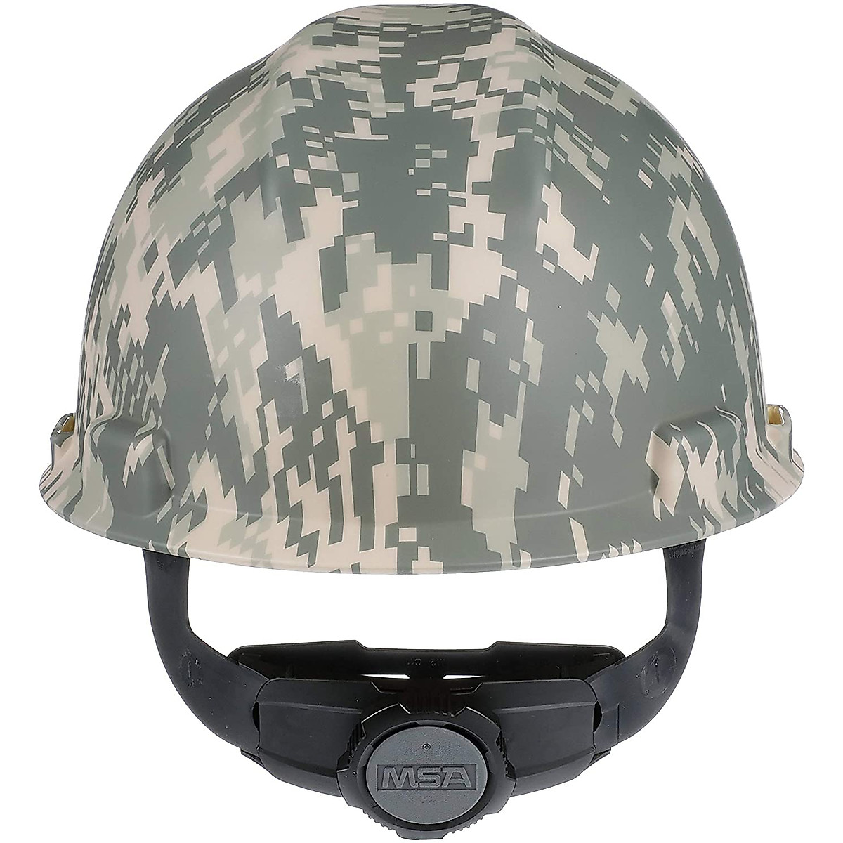 MSA 10103908 Freedom Series V-Gard Cap Style Safety Hard Hat With Fas-Trac III Ratchet Suspension | Polyethylene Shell, Self Adjusting Crown Straps - Standard Size in American Camouflage