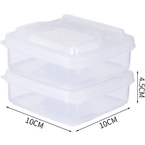2PCS Sliced Cheese Container for Fridge with Flip Lid,Butter Block Cheese Slice Storage Box,Portable Leakproof Clear Flip Top Storage Box,Vegetable and Fruit Fresh-Keeping Box Food Container Sets