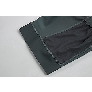 RISESBIK Men's Cycling Bib Shorts Cargo Bibs 4 Pockets Road Bike Bibs Shorts Bicycle Shorts Long Travel 3D Padded, UPF50+ (Grey/White, L)