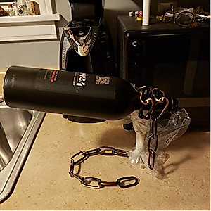 TBWHL Novelty Magic Wine Bottle Holder Floating Steel Link Chain Wine Bottle Rack/Holder - Holds Bottles in The Air (Brown)