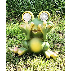 TIBLEN Solar Powered Frog Outdoor LED Garden Light Decor (See - NO)