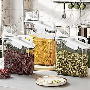 Rice Storage Container,Airtight Food Storage Container,Dry Food Storage Containers,Cereal Containers,Portable Cereal Container for Kitchen