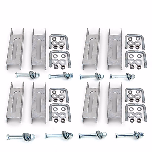 Sturdy Built (8) 8" Galvanized Vertical Bunk Bracket Kit for 2x3 Boat Trailer Cross Members
