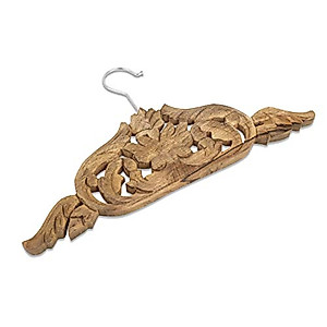 Handmade Vintage Wooden Wedding Suit Jacket Tuxedo Shirt Coat Clothes Hanger for Groom & Bridal Wedding Dress Non Slip Smooth Finish Swivel Hook Bridal Shower Party Favor Gift Ideas 15"