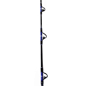 Xcaliber Marine Pair (2) Tournament Series 30-80lb Saltwater Trolling Rod w/Pac Bay Guides (Blue & Silver)