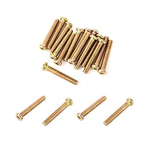 MroMax 15Pcs M8 x 50mm Hex Socket Flat Head Screws, Colorful Zinc Plated Carbon Steel, Fully Threaded, Hex Drive, Socket Cap Furniture Bolts Fastener for Crib, Bed Frame, Chair and Cabinet