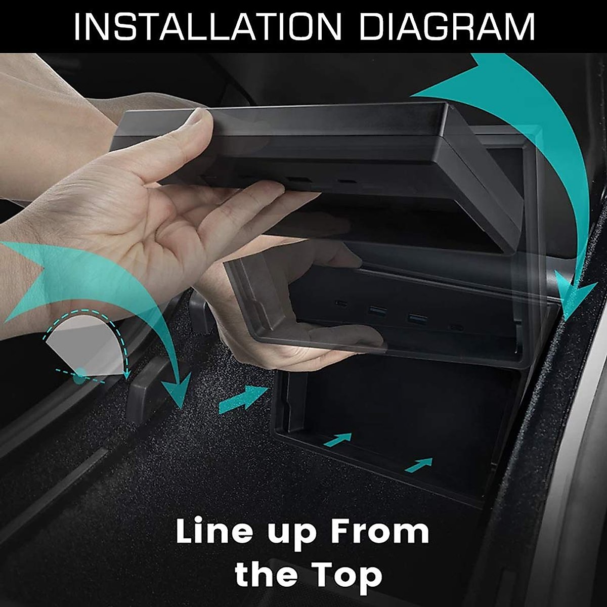 CALIDAKA 5 in 1 Ports Tesl-a Model 3 Model Y USB Hub, Dashcam and Sentrys Mode Viewer USB-C Hub Dongle USB Tesl-a M 3 My Accessories, Custom Designed for Tesl-a Model 3/Y 2020 June Produce