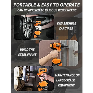 Lagatuns impact wrench cordless,1/2 inch , 750NM（550 Ft-lb） 2200 RPM,Brushless Motor，4AH Battery (Renewed)