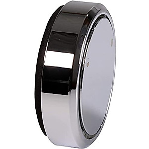 Westbrass D493CHM-26 Universal Patented Deep Soak Round Replacement 2-Hole Bathtub Overflow Cover for Full and Over-Filled Closure, 1 Pack, Polished Chrome - LOGO