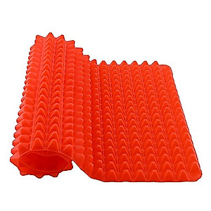 Maserfaliw Pyramid Pan Baking Mat Red Pyramid Pan Nonstick Silicone Baking Mat Mould Cooking Mat Oven Baking Tray, Essential for Home Life, Can Be Used As