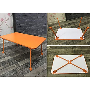 LIUZH Orange Computer Desk, Laptop Desk Children's Desk Writing Desk Simple Folding Table