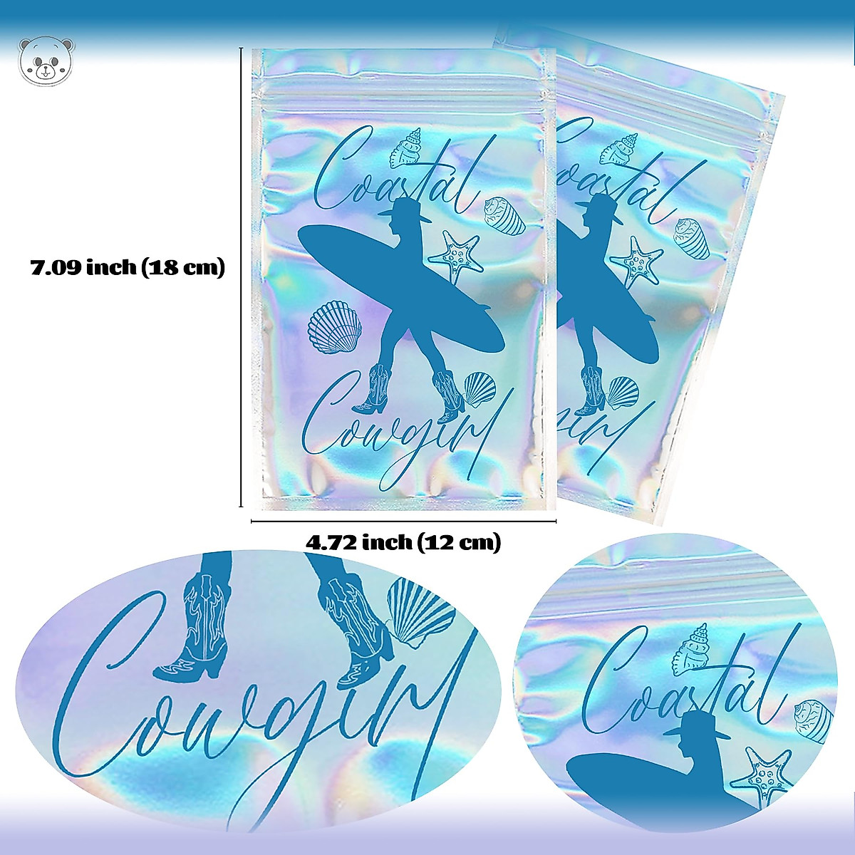 KARAQY Coastal Cowgirl Hangover Kit Bags, Coastal Cowgirl Recovery Kit Bags for Bachelorette Party Wedding Bridal Shower Engagement Party Favors Supplies Decorations