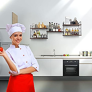 houthvige Premium Floating Shelves with Sturdy Metal Frame Durable and Modern Room Decor Easy to Install Wall Mounted Shelves for Multiple Storing Purposes Perfect for Home and Office (Dark Brown)