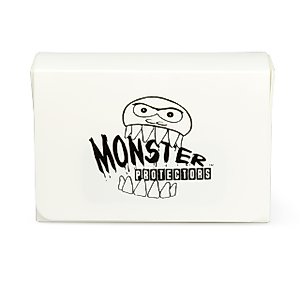 Monster Protectors Magnetic Double Deck Box - White, Holds 150 Gaming TCGs, Self-locking Closure, Compatible w Standard & Smaller Size Gaming Trading Cards, Removable Construction, Christmas Gift