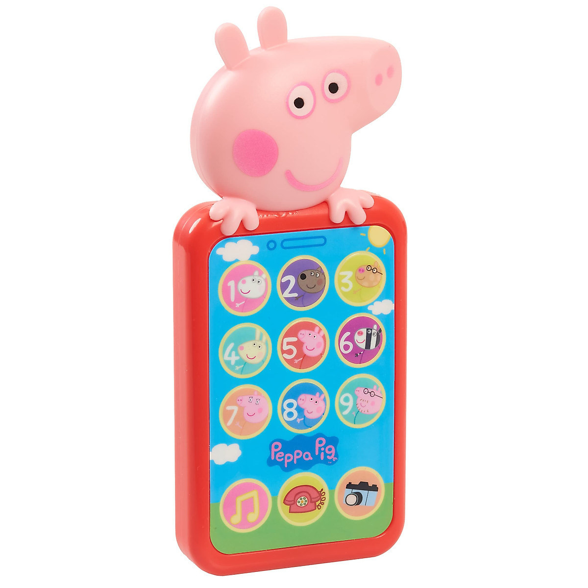 Just Play Peppa Pig Have a Chat Cell Phone, Toy Phone with Realistic Sounds and Light Up Buttons, Kids Toys for Ages 3 Up