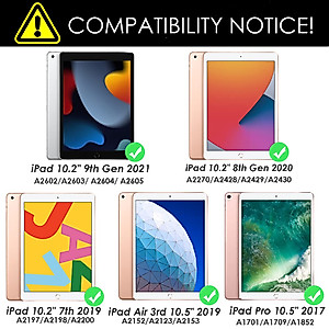 eoso Trackpad iPad Keyboard Case for Apple iPad 10.2" 2021 9th&8th&7th Gen, Air 3,Pro 10.5-7 Color Backlight,Touchpad Detachable Slim Cover with Pencil Holder (10.2"/10.5",Black)