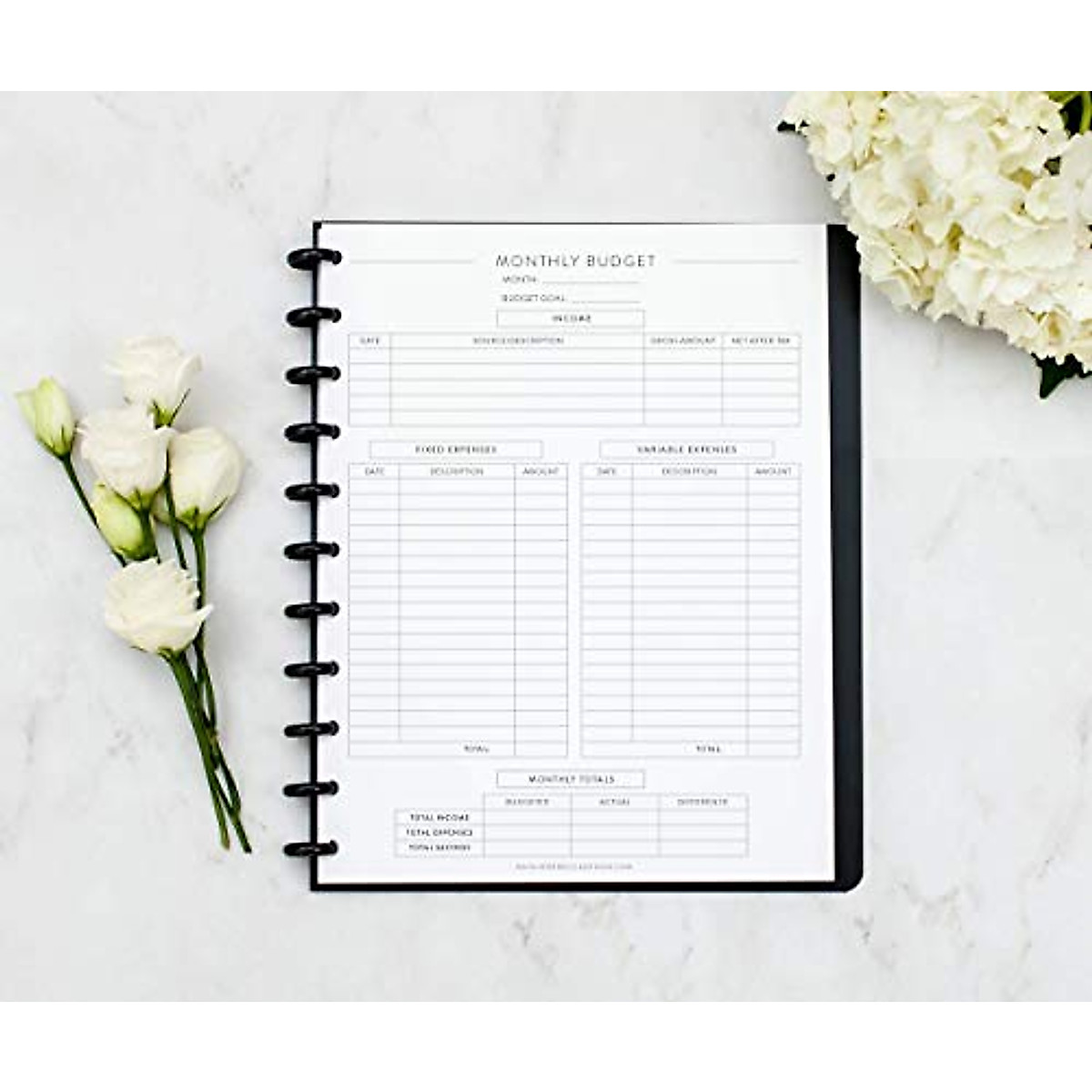 BetterNote Finance Plan Refill for Discbound Notebooks, Bill, Account, Expense, Budget, Fits Levenger Circa, The Happy Planner, Arc Systems, TUL, Talia, 1 Year Supply (11-Disc, 8.5"x11")