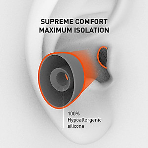 Eartune Fidelity U Ellipse-Shape Silicone Tips - Made to Shape of Natural Human Ear Canal for Comfort and Seal - HiFi IEM Accessory [X Small | 3 Pairs]