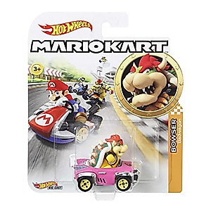 Hot Wheels GBG31 Mario Kart 1:64 Die-Cast Bowser with Badwagon Vehicle