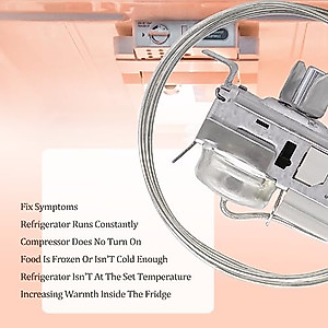 Vypart 241537103 Refrigerator Temperature Control Thermostat Fit for Frigidaire FRT,GLR,GRT,WRT,PLH,CRTE Replace 5304421256,5304445058,241537101,5304421256