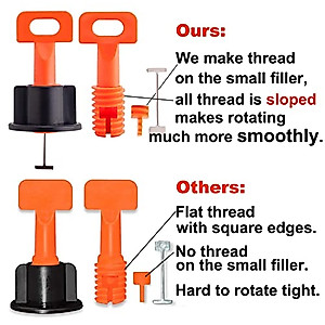Tile Leveling System Kit with 100pcs Tile Leveler & 2 Special Wrenches & 500pcs 2mm Tile Spacers