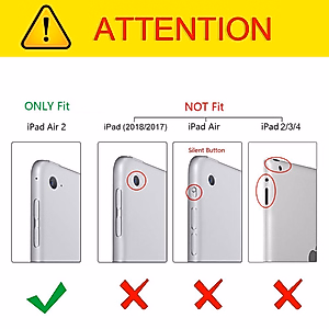 BENTOBEN for iPad Air 2 Case, iPad Air 2nd Generation Case, 3 in 1 Heavy Duty Shockproof Kickstand Protective Kids Girls Women Boys Men Tablet Cover for iPad Air 2 A1566 A1567 (2014), Navy Blue/Red